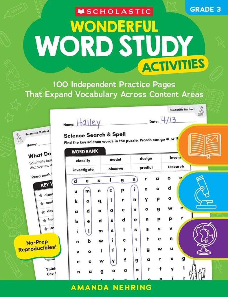 Scholastic Teaching Solutions Wonderful Word Study Activities: Grade 3 ...